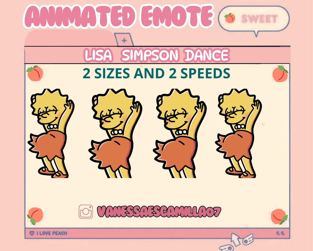 Animated Emote Lisa Simpson Dance | Animated Emotes | Simpson Emotes ...
