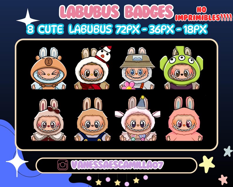 10 LABUBUS EMOTES twitch discord emotes cute labubus emotes discord ...
