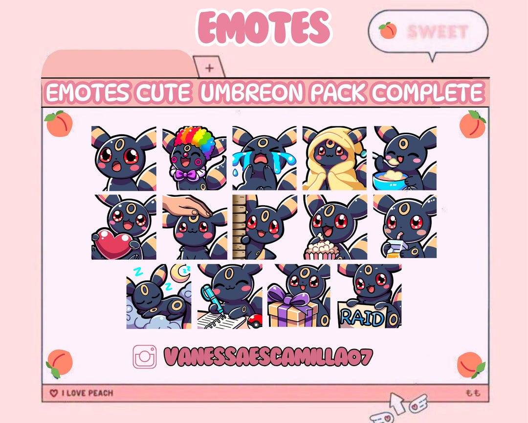 14 CUTE UMBREON EMOTES | Twitch Emotes | Discord Emotes | Kick Emotes ...