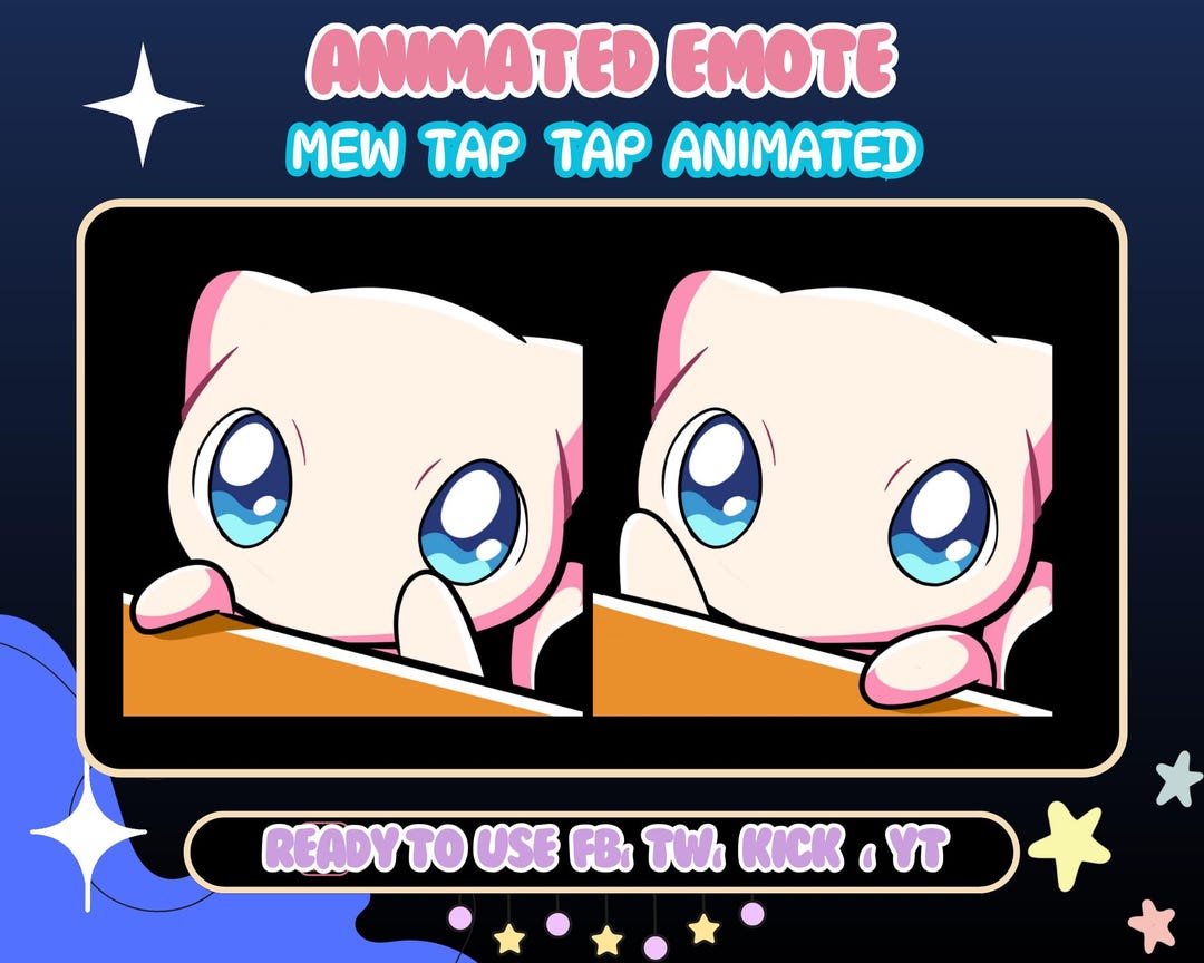 Animated Emotes Mew Tap Tap | Animated Emotes | Pokemon | Umbreon ...