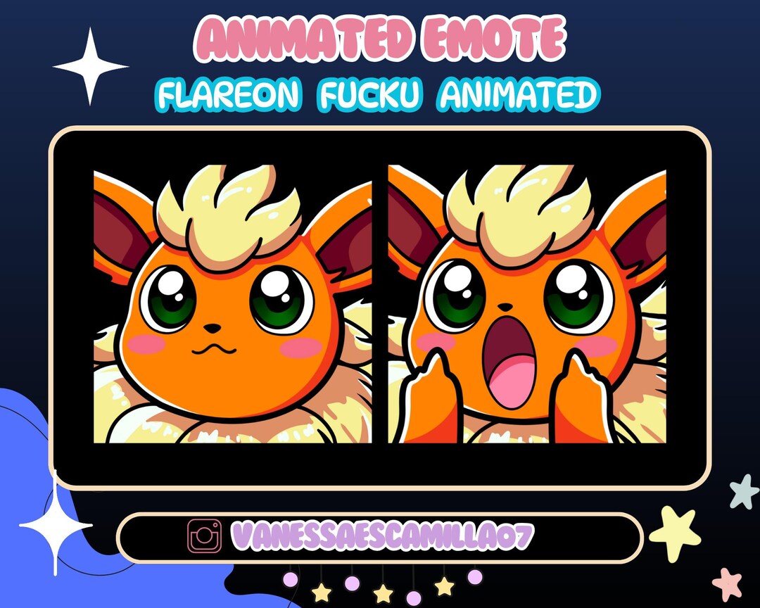 Animated Emotes Flareon Finger | Animated Emotes | Pokemon Emotes ...