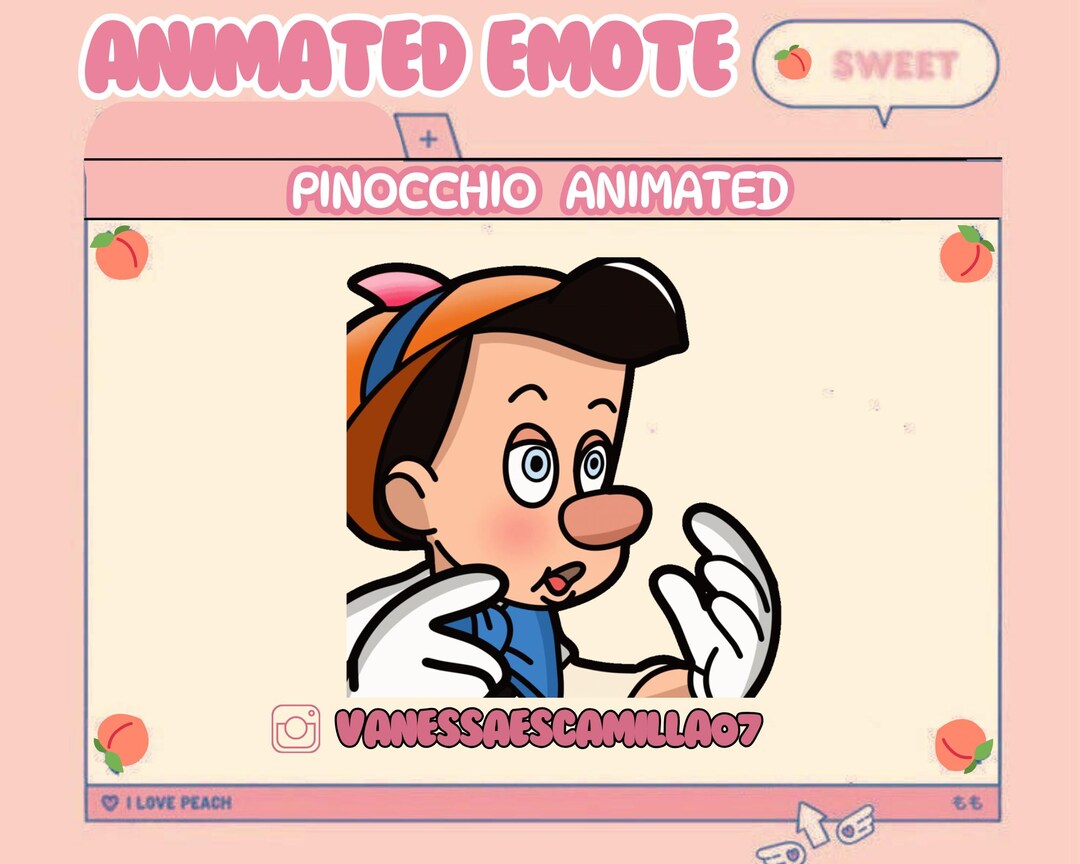 Animated Pinocchio Emotes | Animated Emotes | Disney Emotes | Princess ...