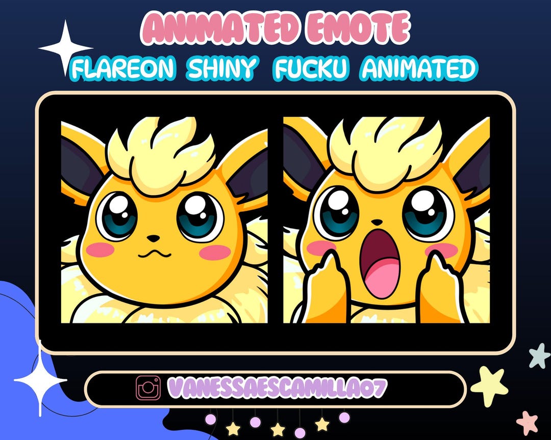 Animated Emotes Flareon Shiny Finger Animated Emotes Pokemon Emotes ...