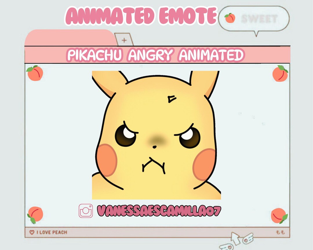 Animated Pikachu Angry Emotes Animated Emotes Pokemon Emotes Pikachu ...