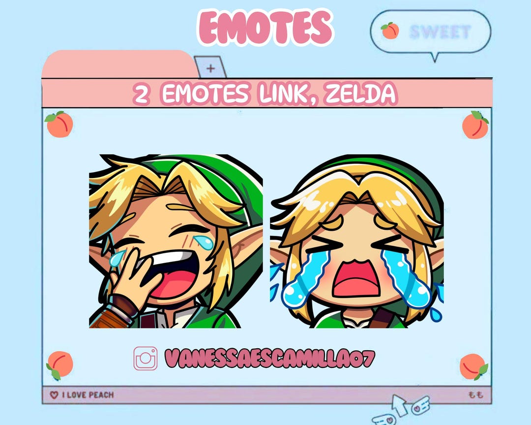 2 EMOTES LINK Zelda Twitch Emotes Discord Emotes Kick Emotes Cute ...