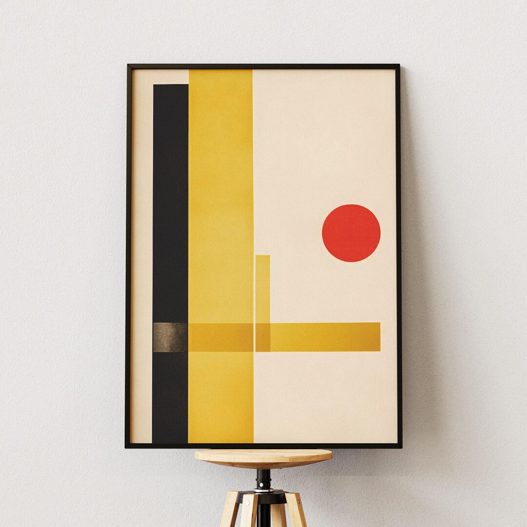 1920s Bauhaus Abstract Art - Geometric Modernism Wall Art - Vintage ...