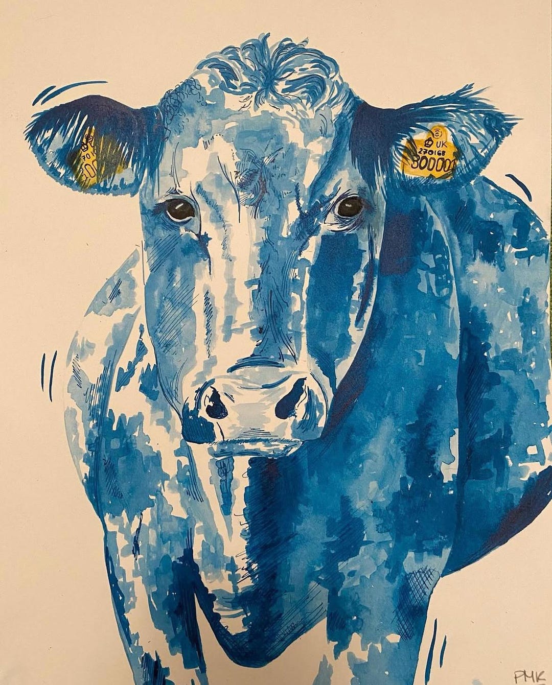 Number One Cow Giclée Print - Etsy