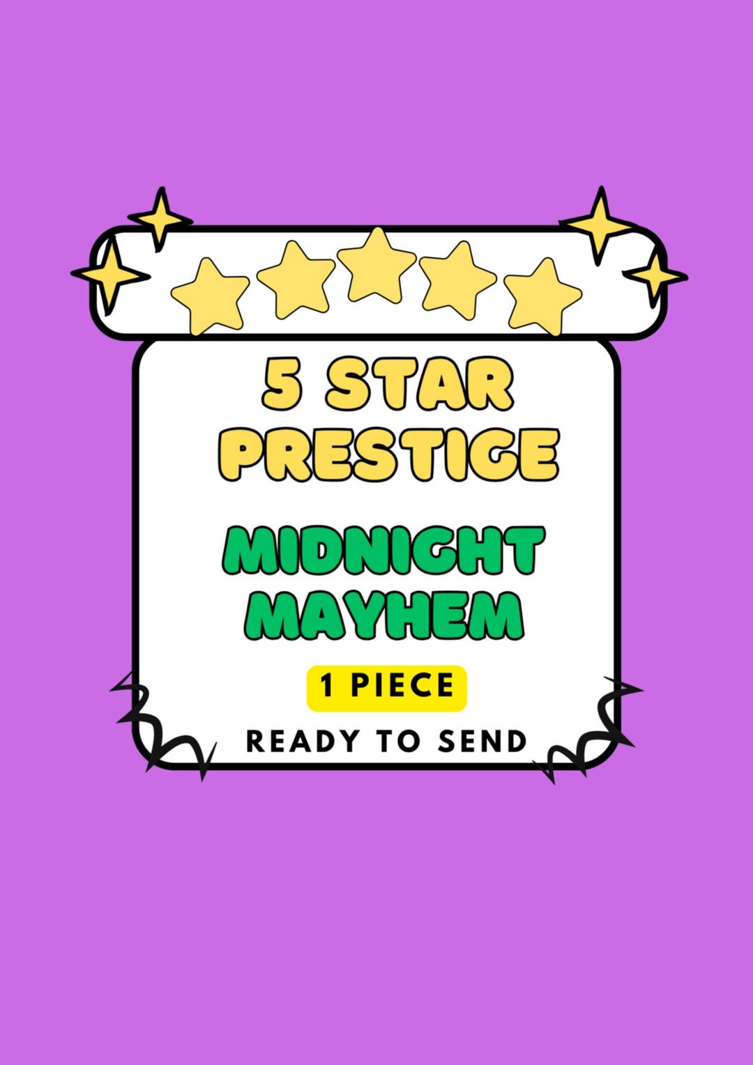 Mono Go 5 Star Sticker Prestigemidnight Mayhem - Etsy