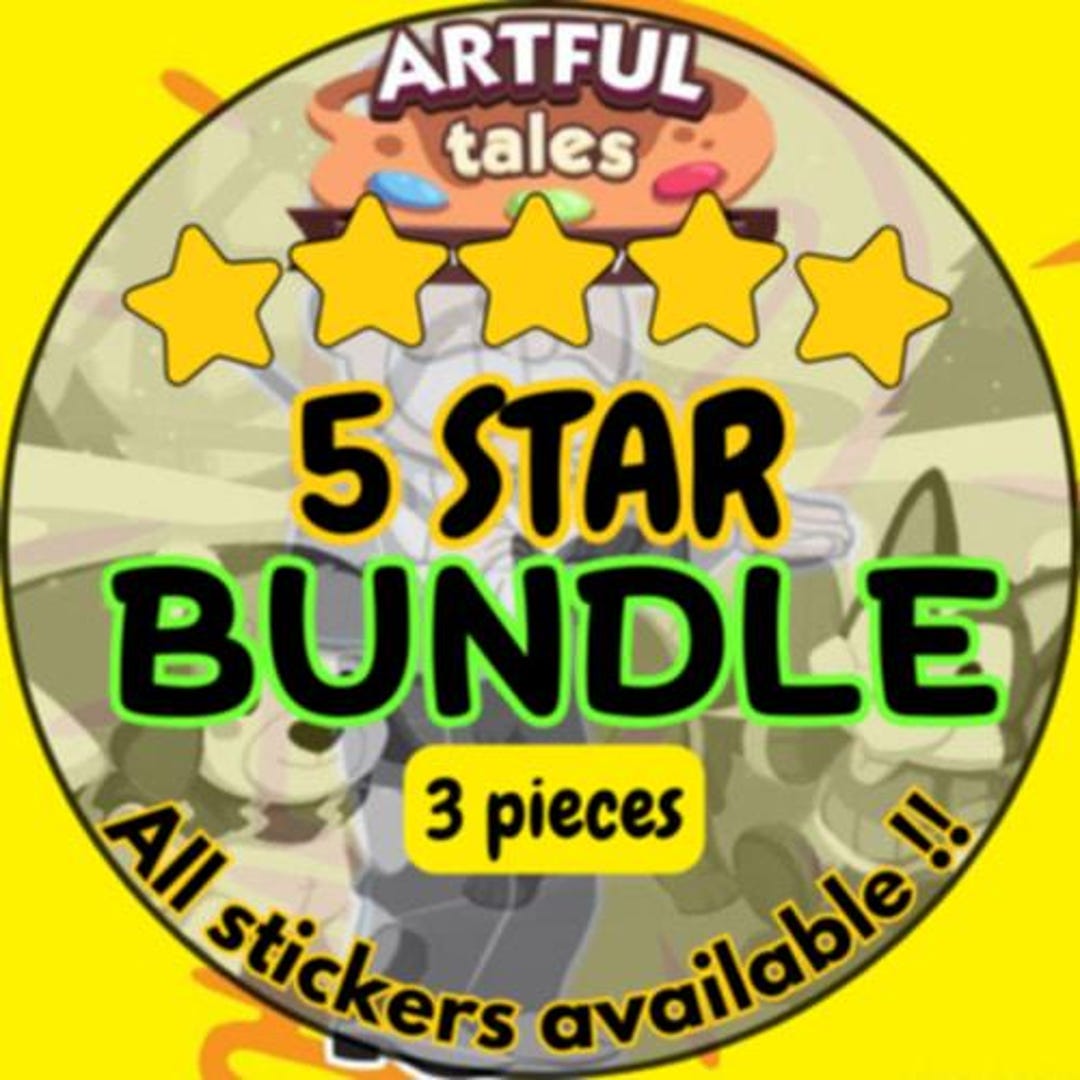5 Star Sticker (bundle) Choose 3 Stickers - Etsy
