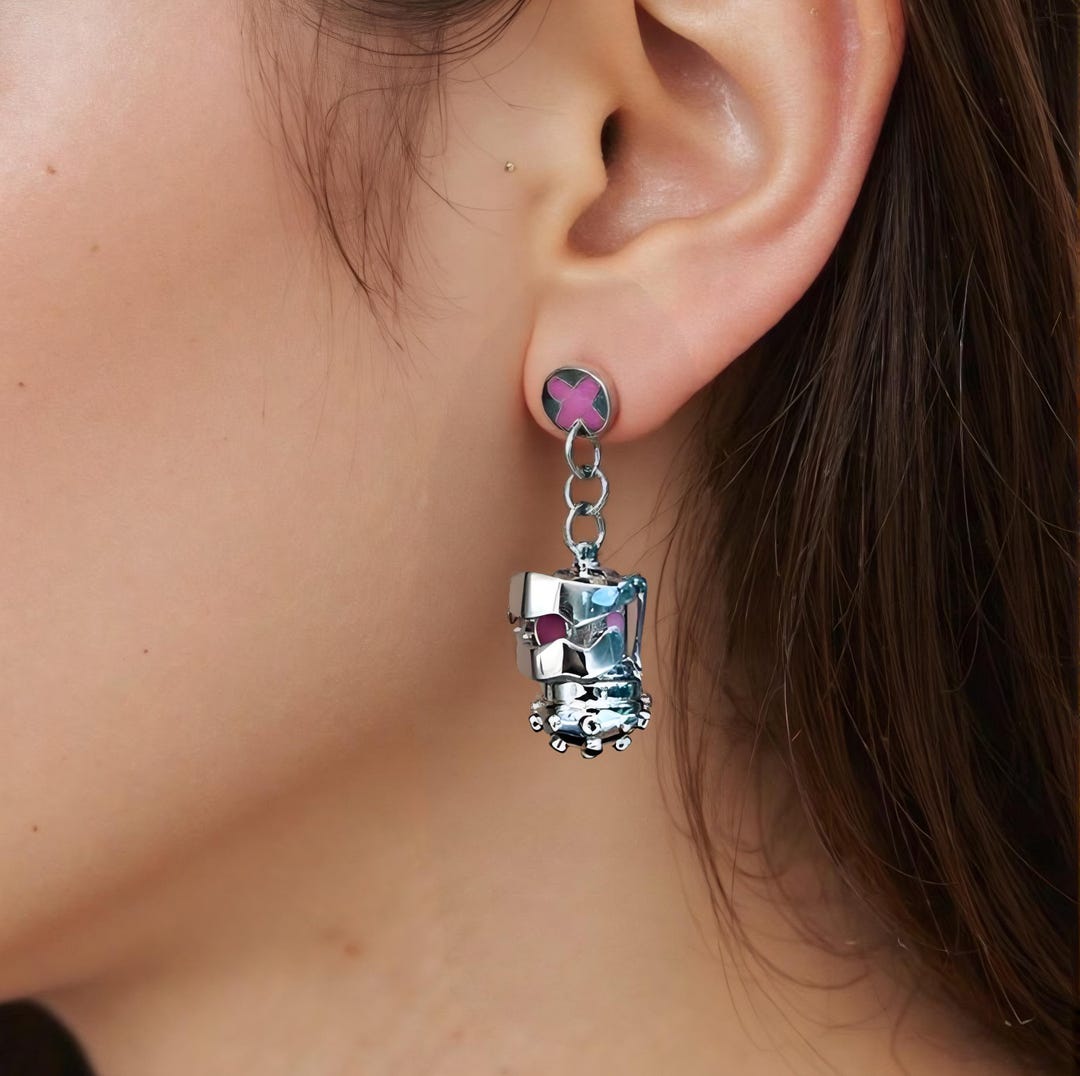 Jinx-inspired Earrings League of Legends Arcane-inspired Jinx Vi Blue ...