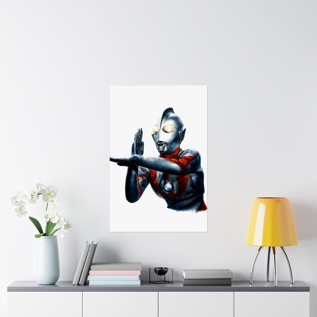 Japanese Ultraman Poster, Matte Vertical Posters, Retro Sci-fi Decor ...