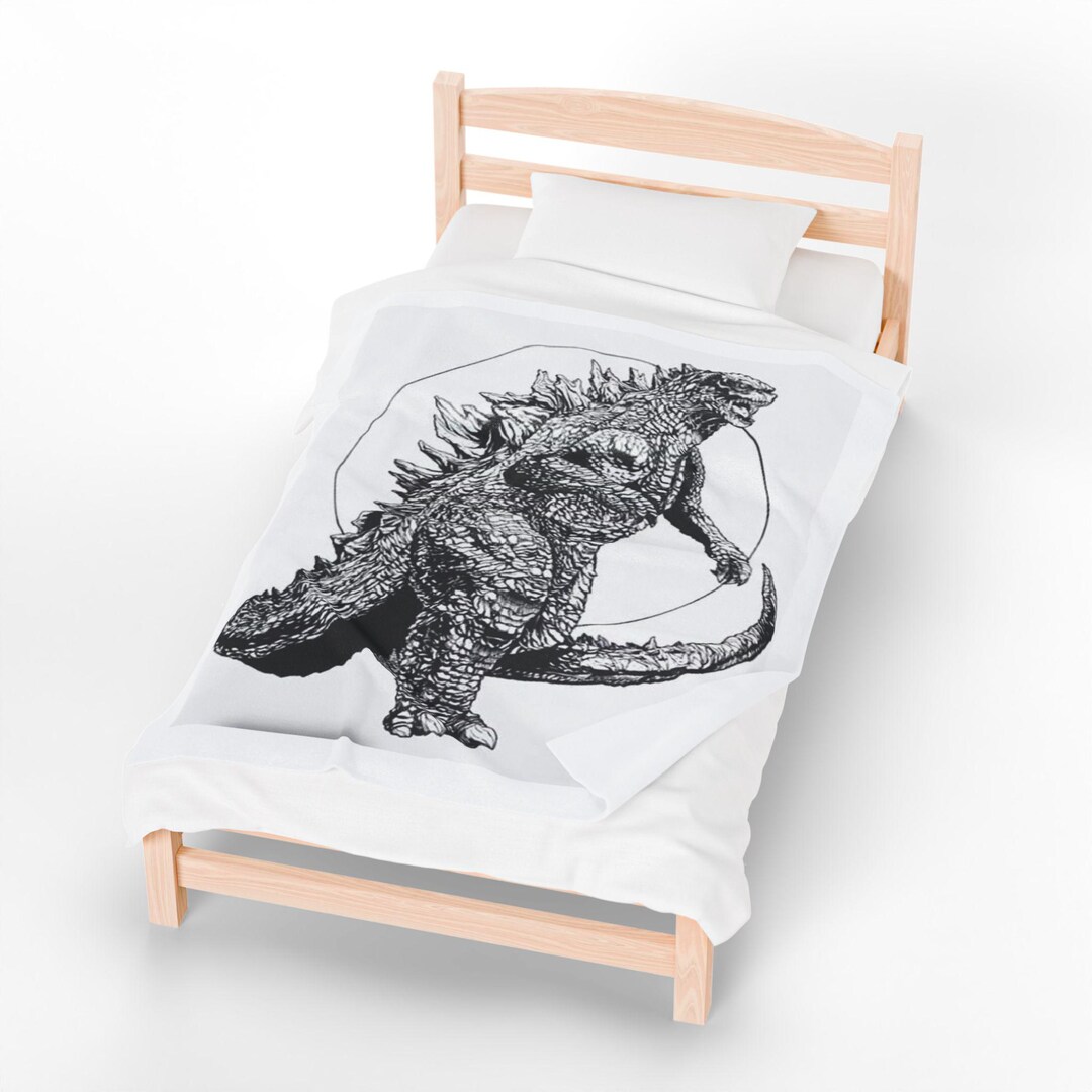 Gojira Blanket, Godzilla Throw, Monster Movie Fan Fleece, Japanese Film ...