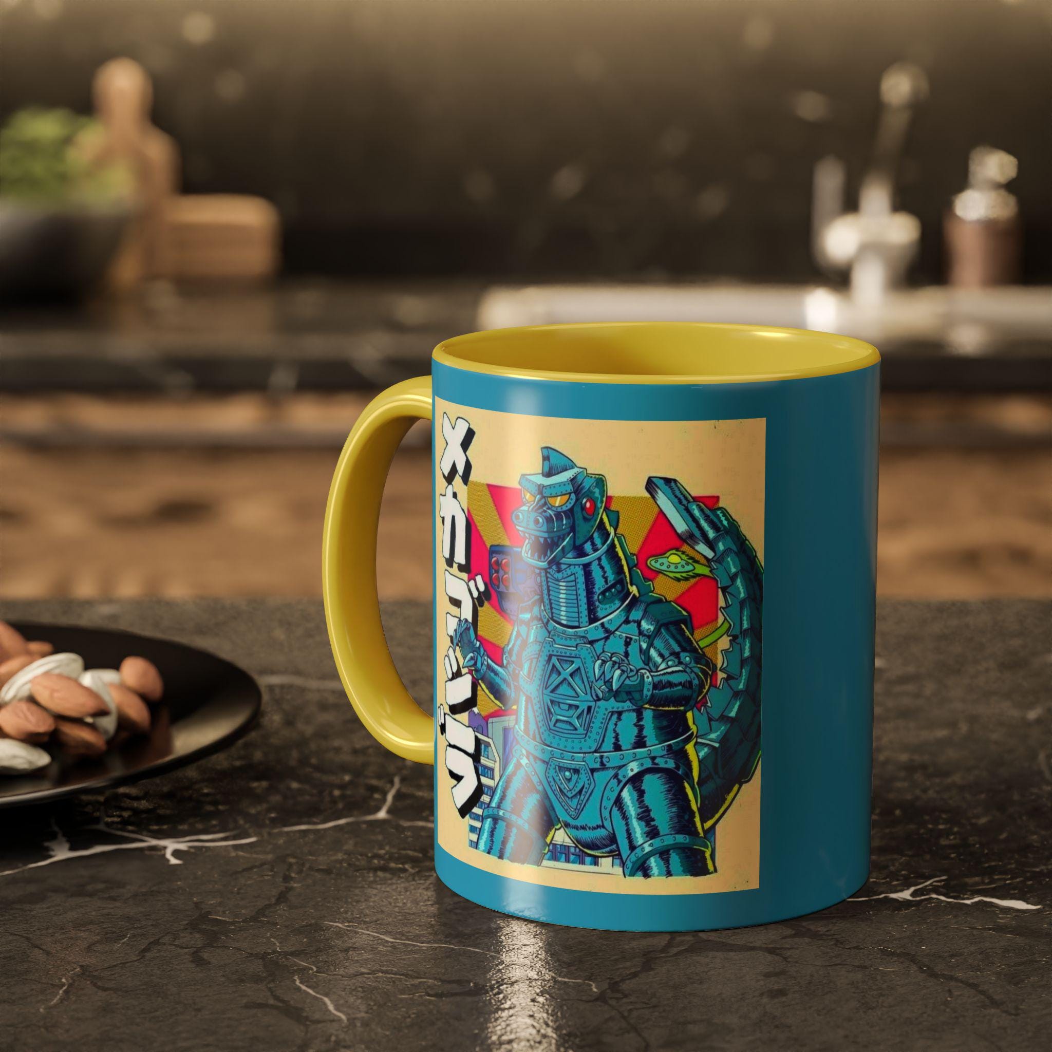 Godzilla Mech Colorful Mugs 11oz Japanese Anime Mechagodzilla Coffee ...