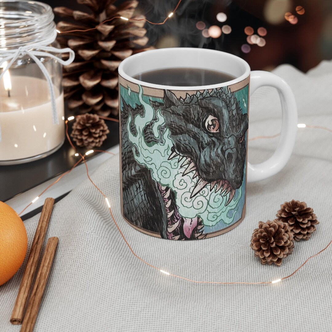 Japanese Godzilla Mug Cup, Asian Style Tea Coffee Cup - Etsy