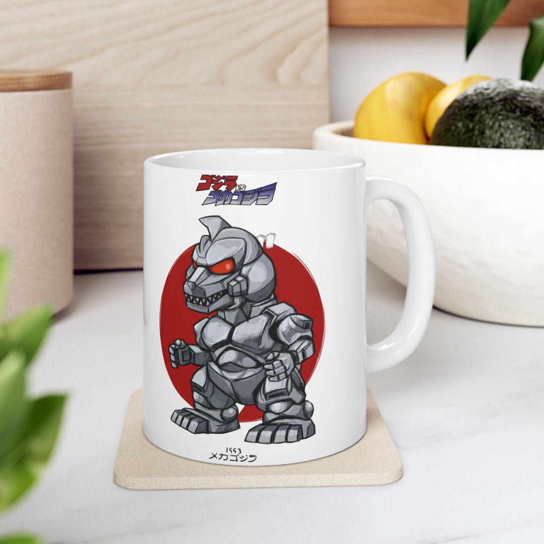 Godzilla Ceramic Mug, Japanese Monster Movie Cup, Kaiju Coffee Mug ...