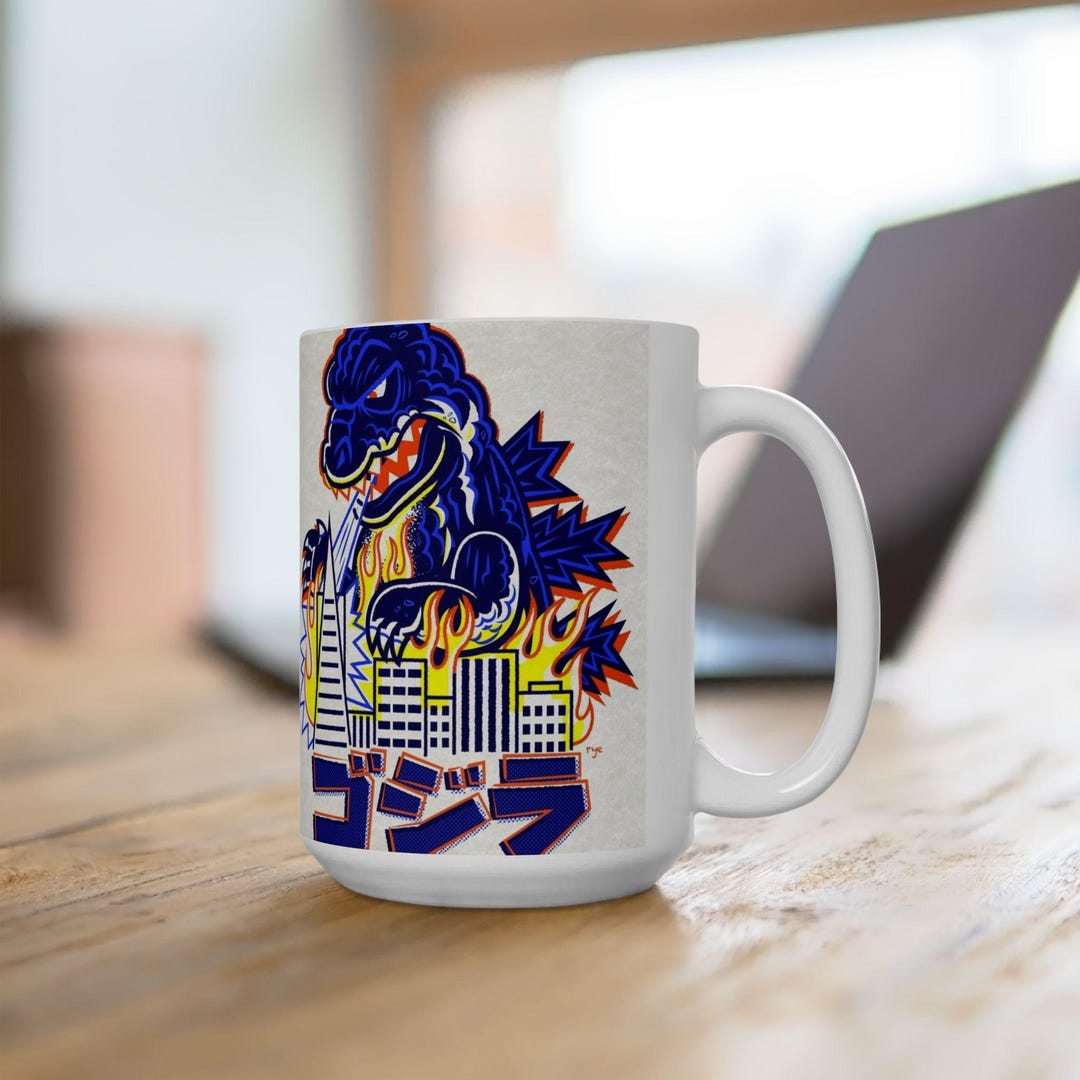 Godzilla Ceramic Mug Cup - Japanese Monster Tea Coffee Cup, Kaiju Lover ...