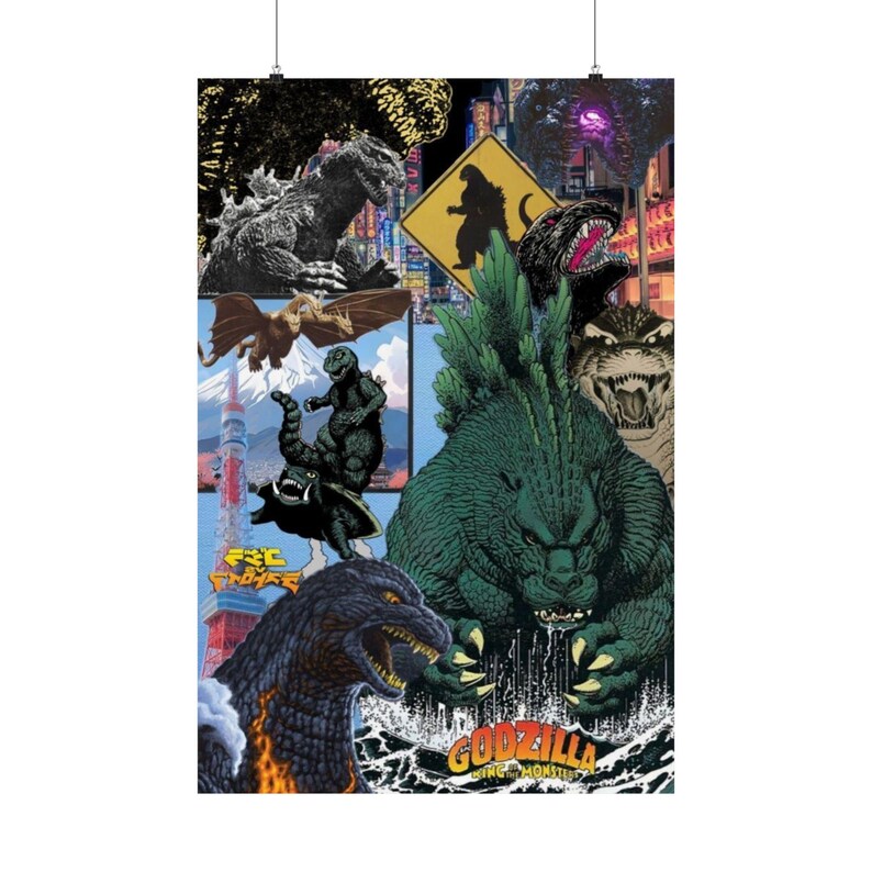 Godzilla Poster, Kaiju Monster Movie - Etsy