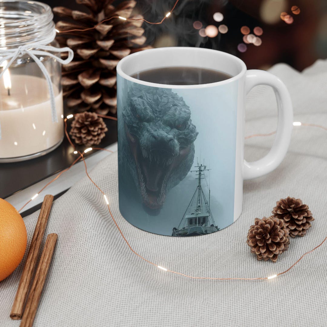 Godzilla Mug Cup, King of the Monsters, Japanese Movie Monster, Coffee ...