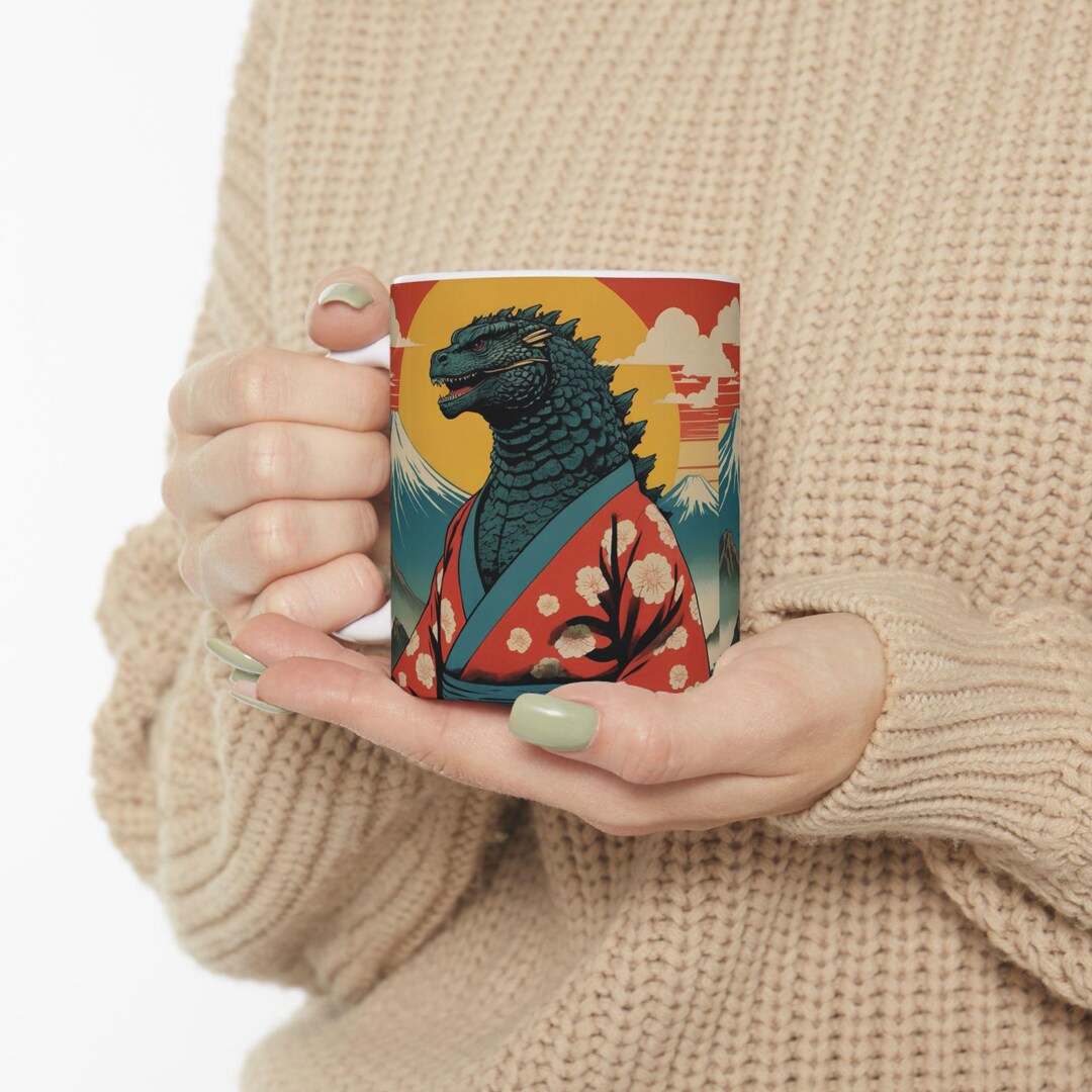 Godzilla Mug Cup, Japanese Monster Movie Lover Gift, Ceramic Coffee Mug ...