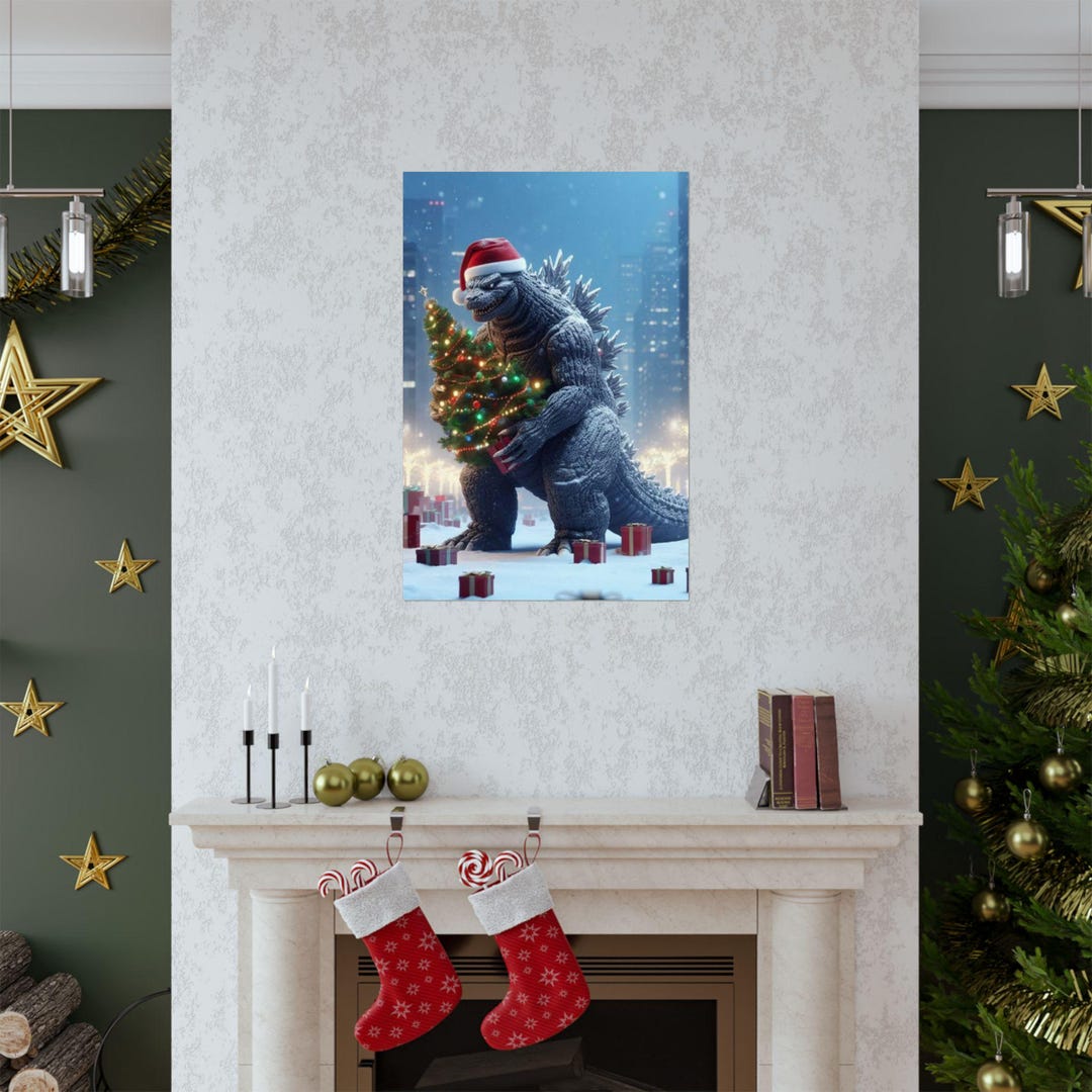 Vertical Poster, Godzilla Poster, Matte Finish, Wall Art Decor ...