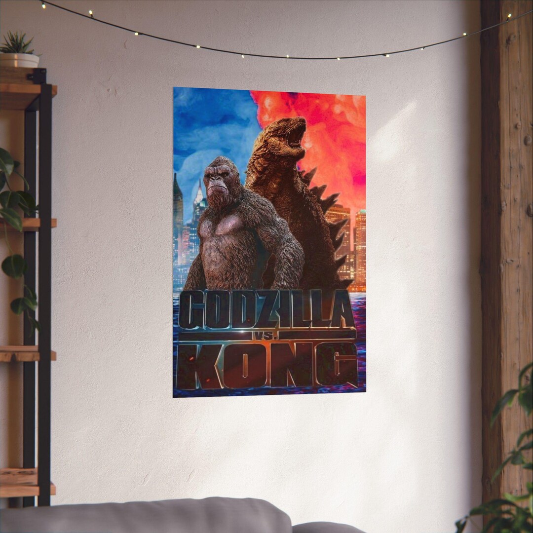 Vertical Posters, Godzilla Kong Poster, Movie Poster Wall Art, Japanese ...