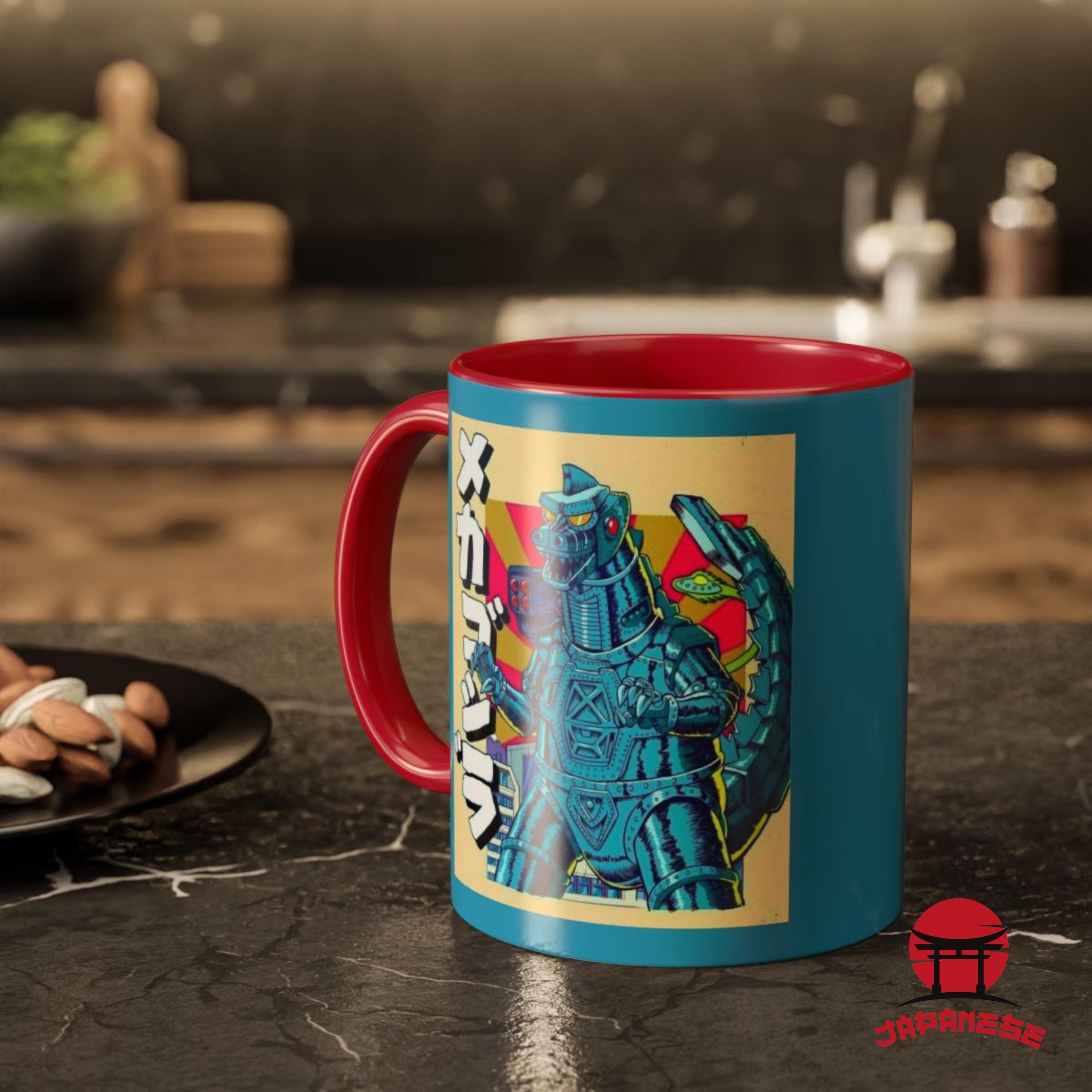 Godzilla Mech Colorful Mugs 11oz Japanese Anime Mechagodzilla Coffee ...