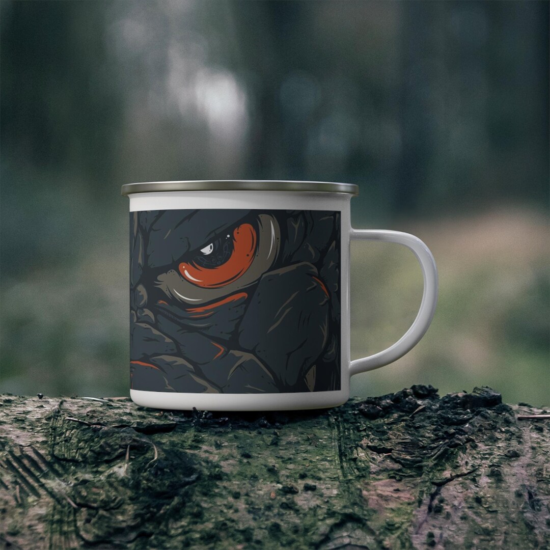 Godzilla Enamel Camping Mug, Outdoor Adventure Camp Cup, Japanese ...