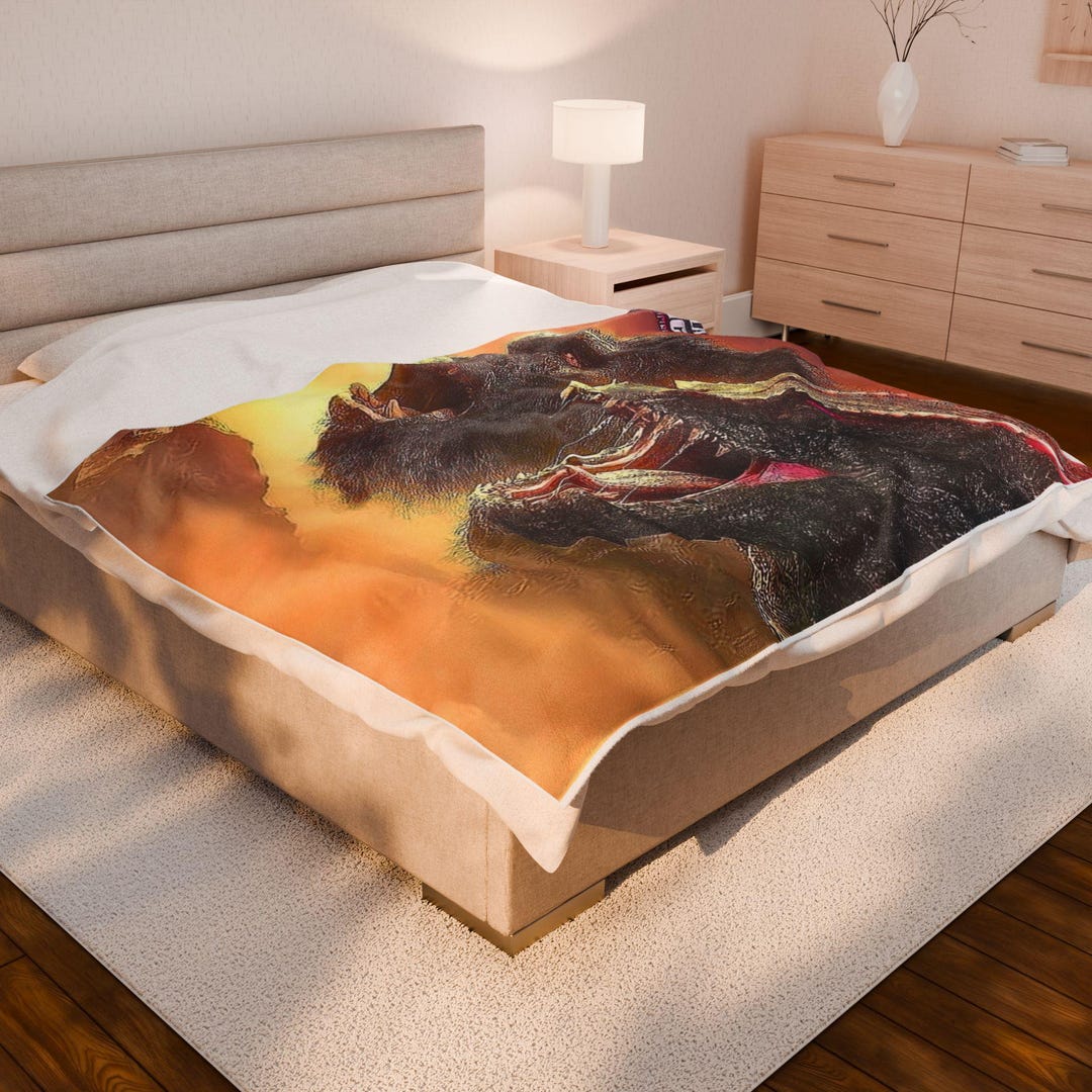 Godzilla Kong Blanket, Japanese Movie Monster Soft Throw, Gojira King ...