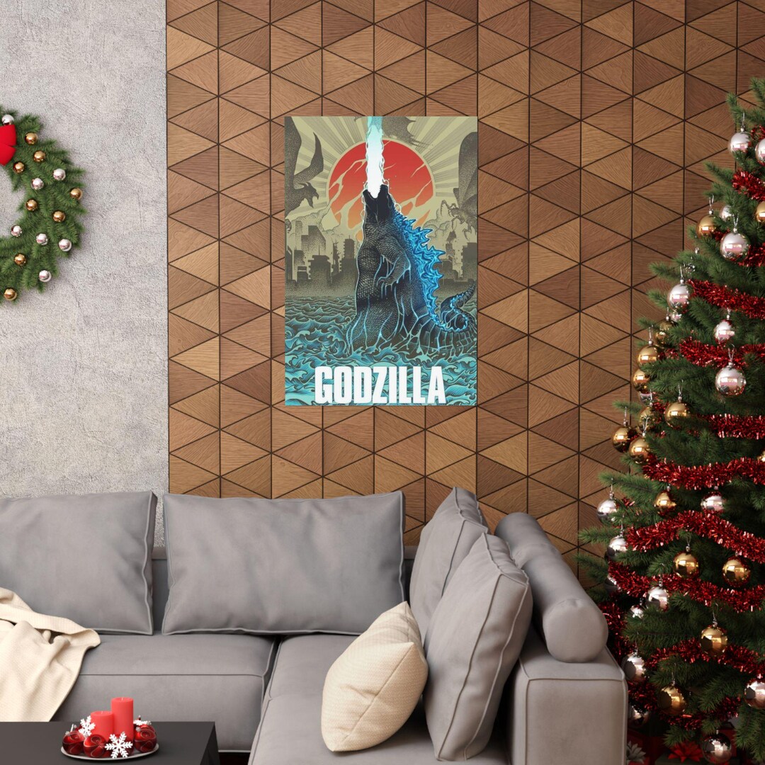Godzilla Vertical Poster, Japanese Godzilla Poster, Matte Wall Art ...