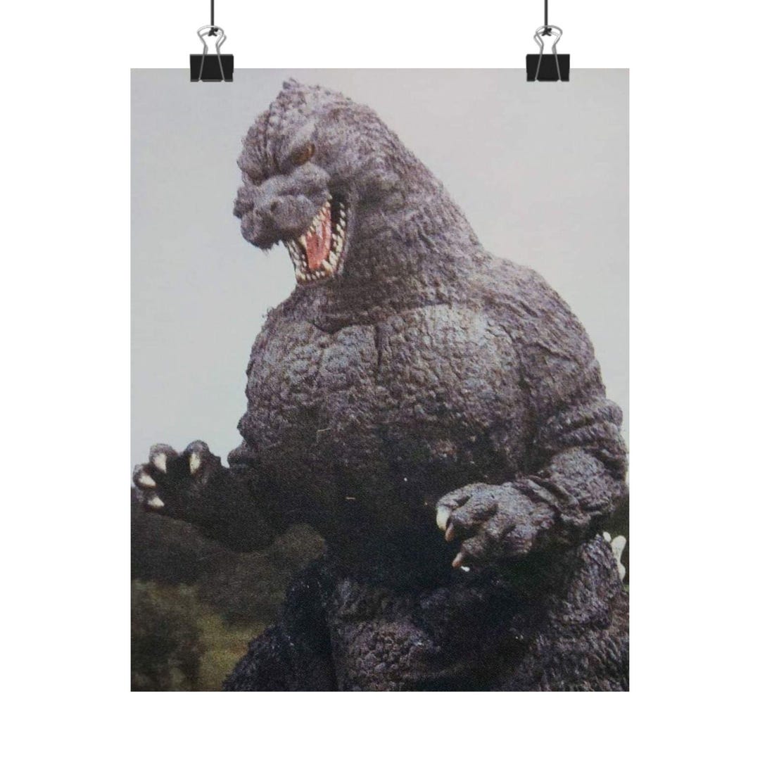 Godzilla Poster, Japanese Monster Movie Wall Art, Matte Vertical Poster ...
