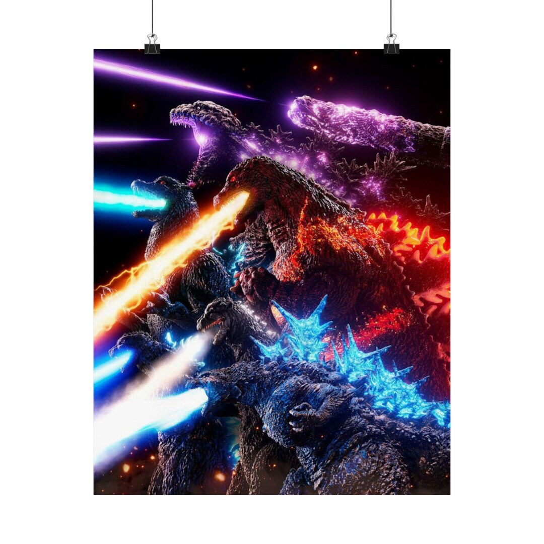 Gojira Matte Vertical Posters, Godzilla Movie Poster, Japanese Monster ...