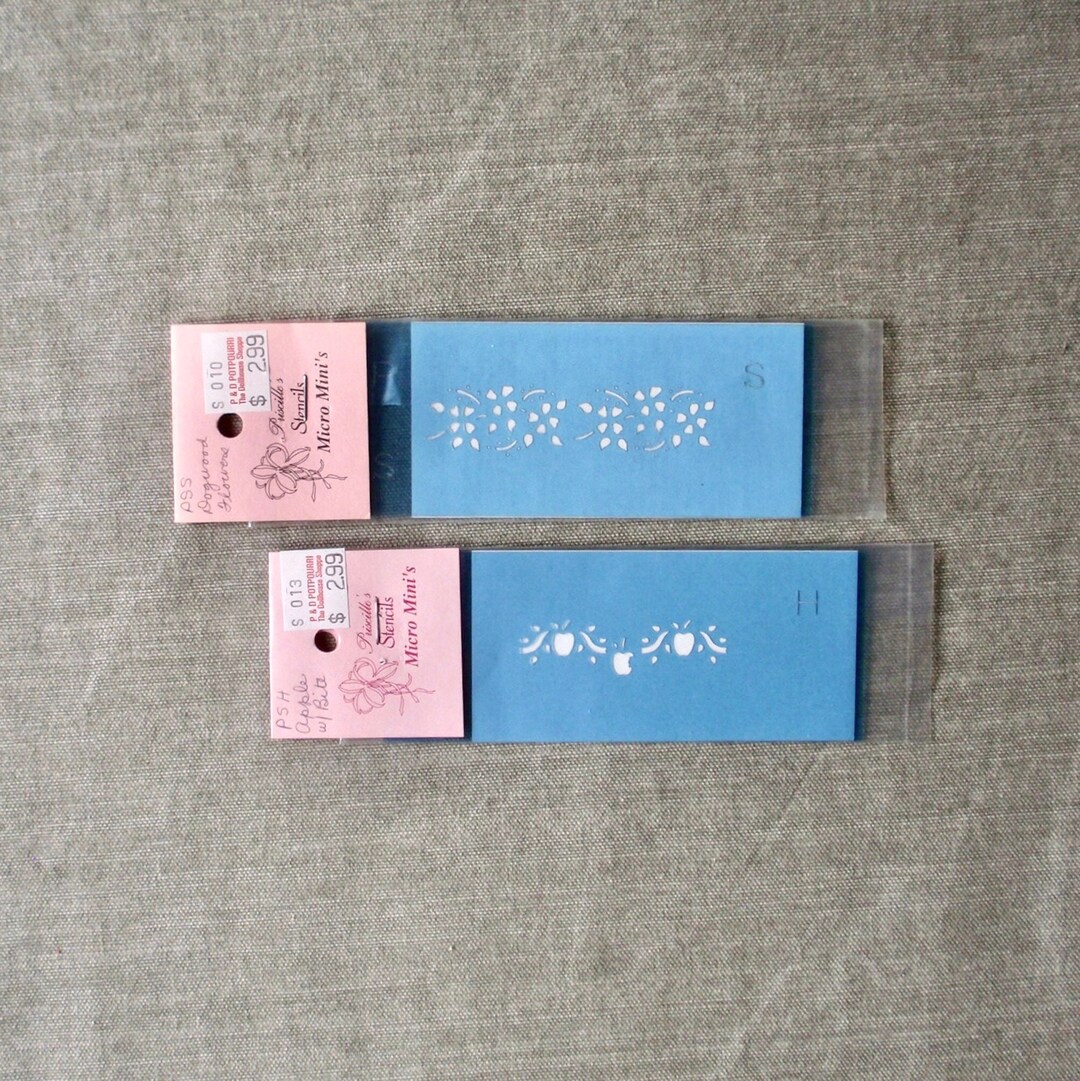Set of 2 Vintage 90s Micro-mini Stencils, Unopened, Dogwood Flowers ...