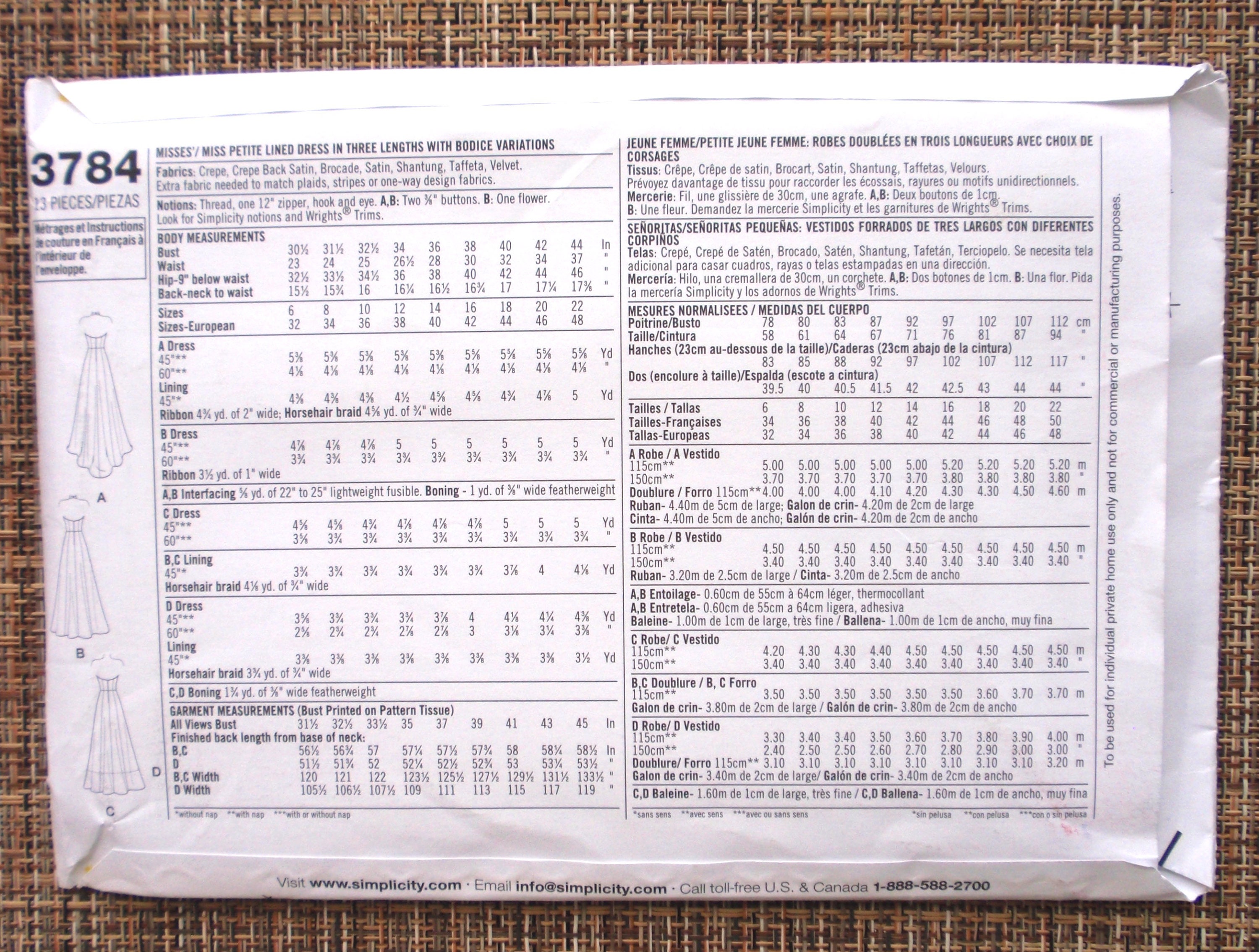 Simplicity 3784 Formal Laura Lynn Strapless & Halter Gowns - Etsy UK