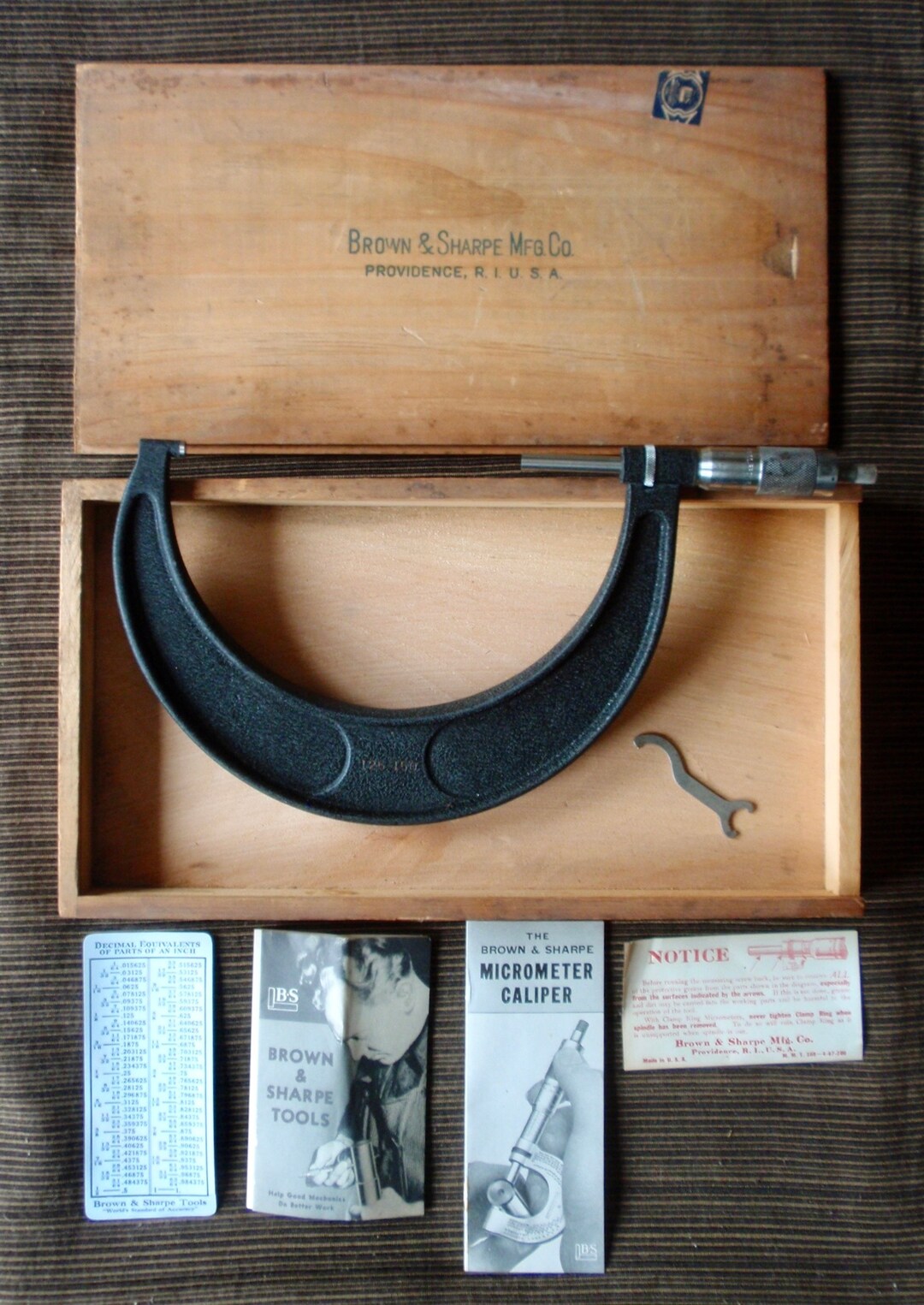 Outside Micrometer 69 RS 125-150 Mm, Brown & Sharpe 1930s Antique Tool ...