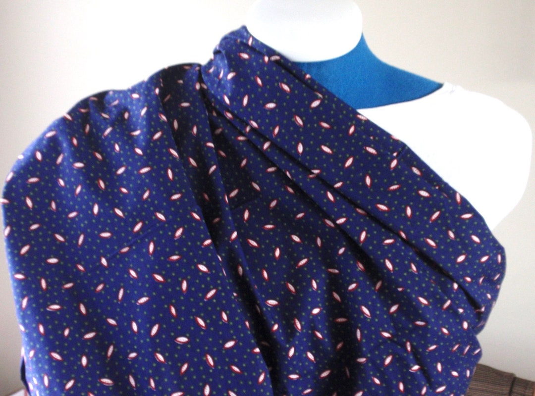 Vintage Navy Small Print Cotton Fabric, Marcus Brothers, Mini Geo Print ...