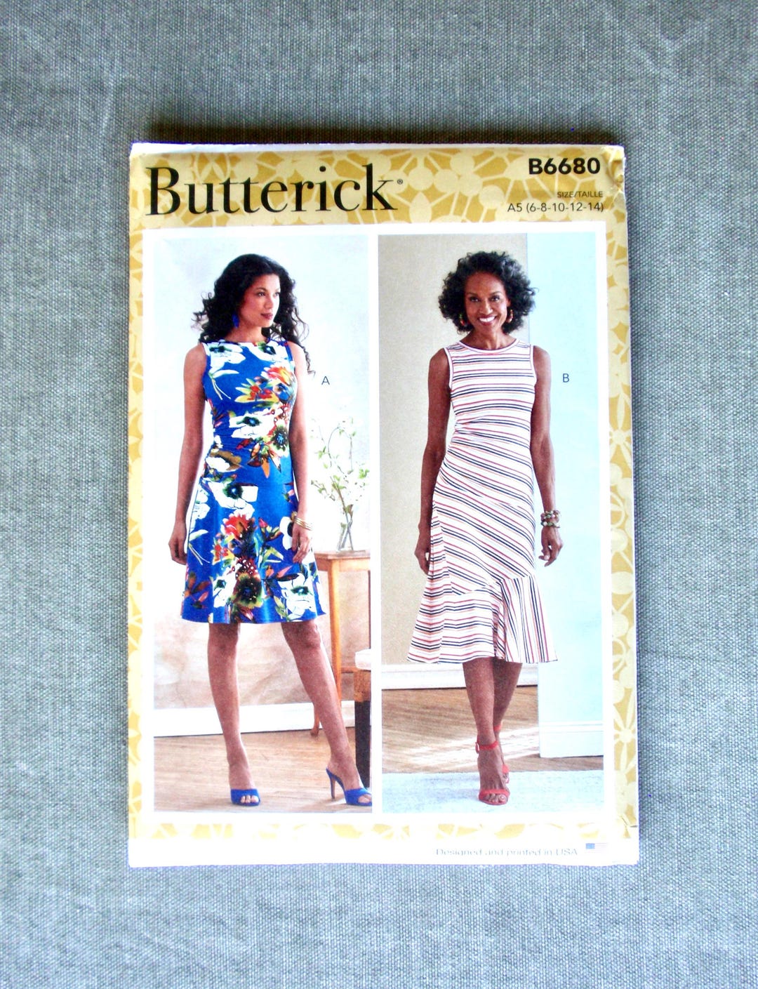 Butterick B6680 6680 Sleeveless Dresses Sizes 6-14: Stretch Knit ...
