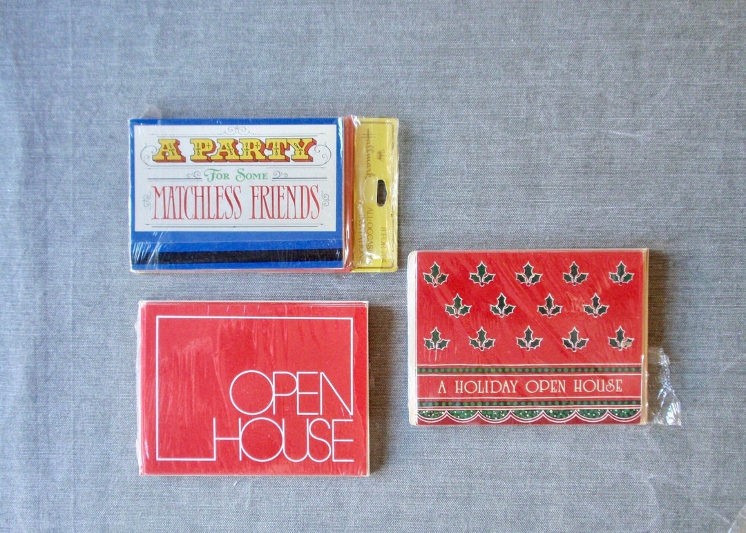 Set of 3 Vintage 80s Hallmark Invitation Cards & Envelopes, 8 Cards ...