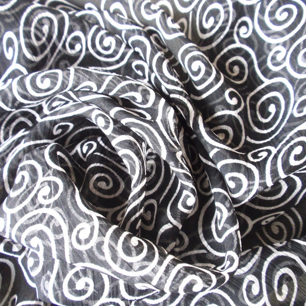 White Swirl Fabric - Etsy