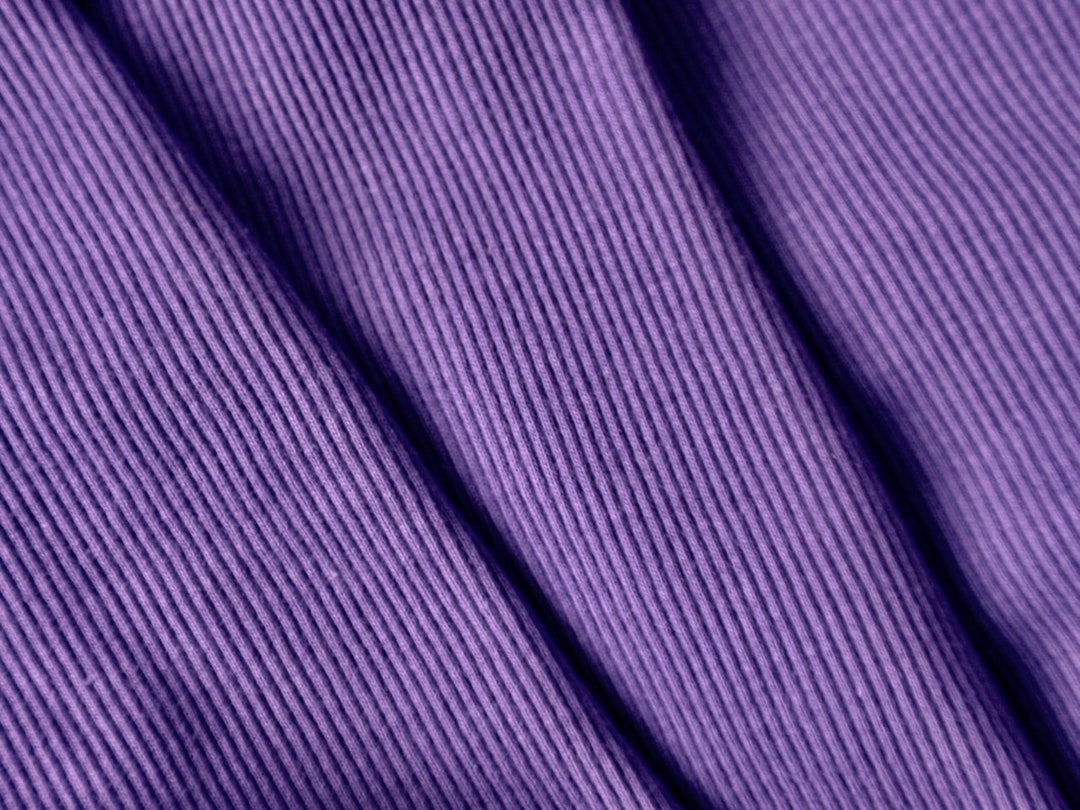 Purple Stretch Knit Fabric, 62" Wide Cotton Rib Knit, Soft T-shirt Tank ...