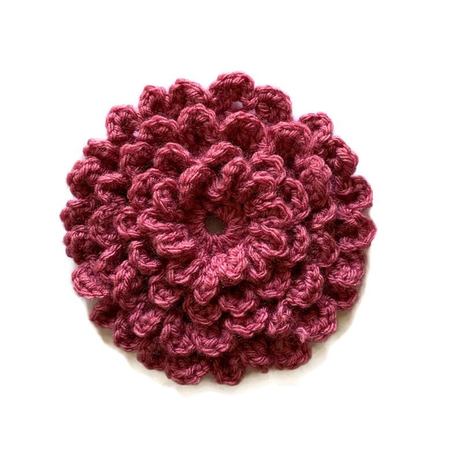 Extra Large Crocheted Flower Applique Measuring Approximately 5 1/2 -6 ...