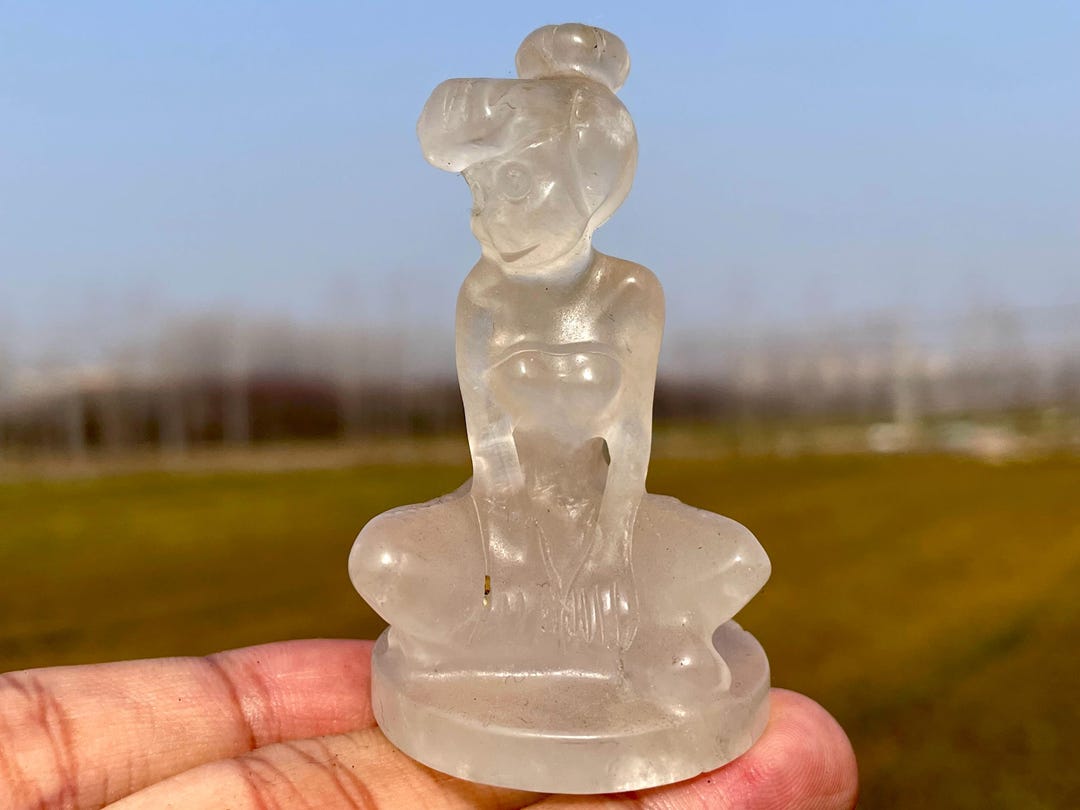Hand Carved Quartz Crystal Girl Figurine: Home Decor Gift (2.5") - Etsy
