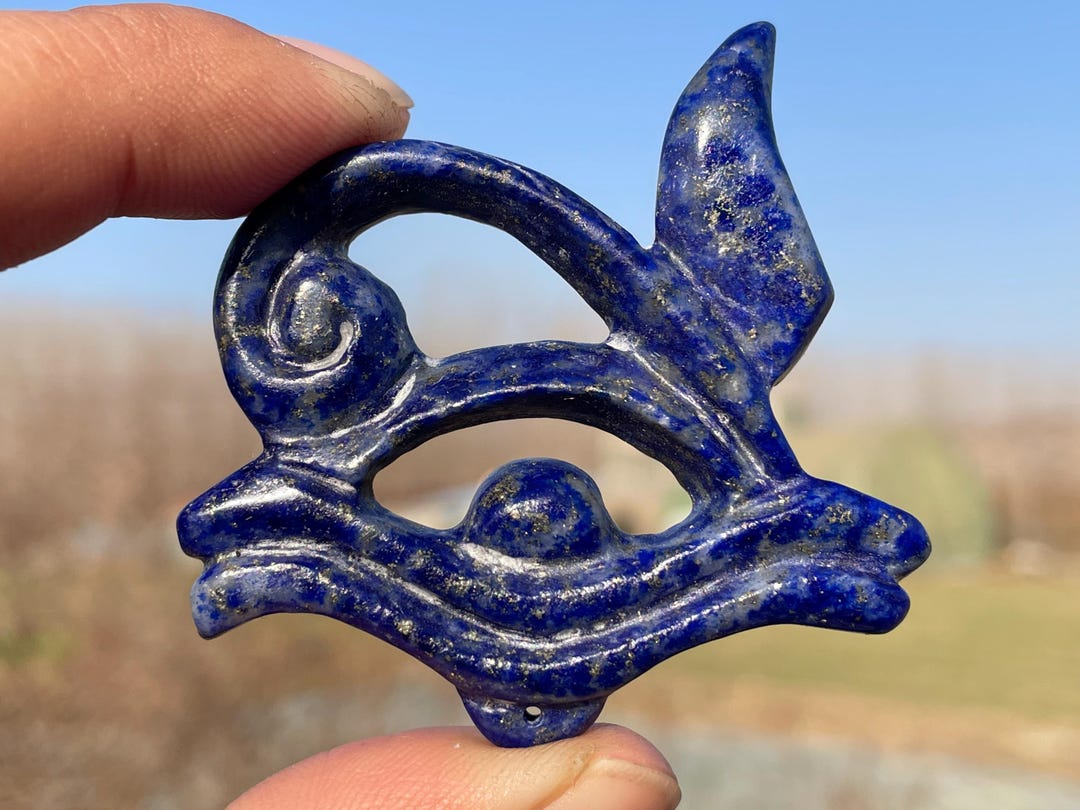 Lapis Lazuli Eye of Horus Skull: Hand Carved Crystal Healing - Etsy