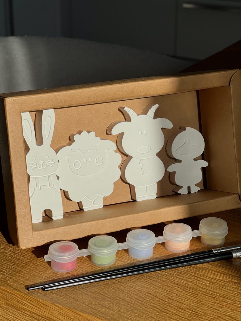 DIY Keraflott Painting Set Farm Animals & Animals – Creative Craft Set ...