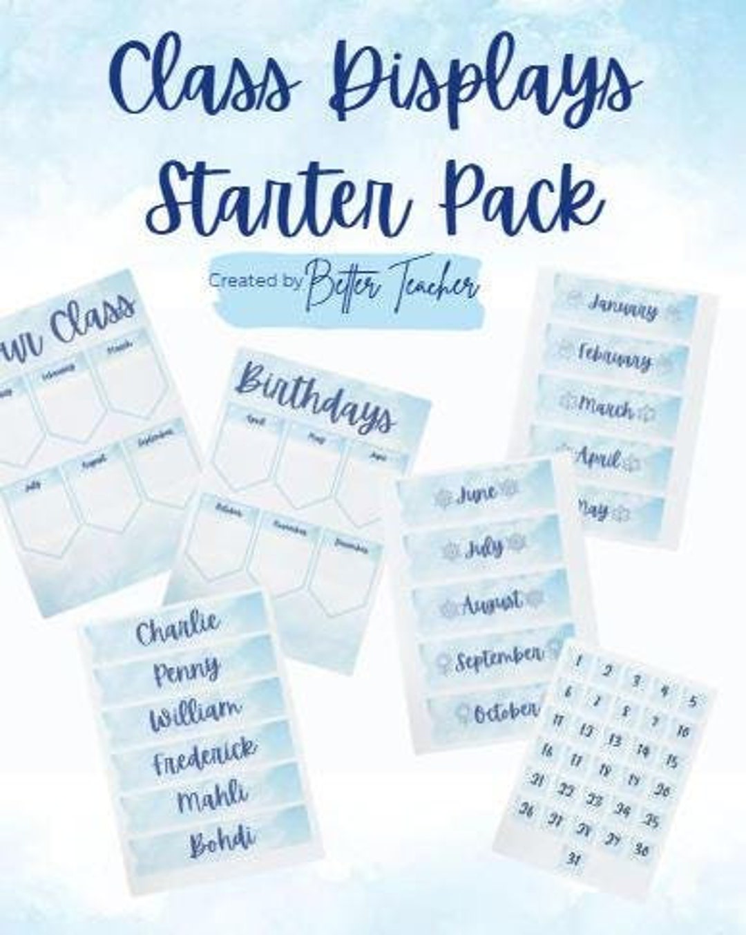 Classroom Displays Starter Pack - EDITABLE TEMPLATE - Etsy