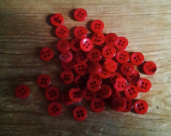 Tiny Red Buttons - Etsy