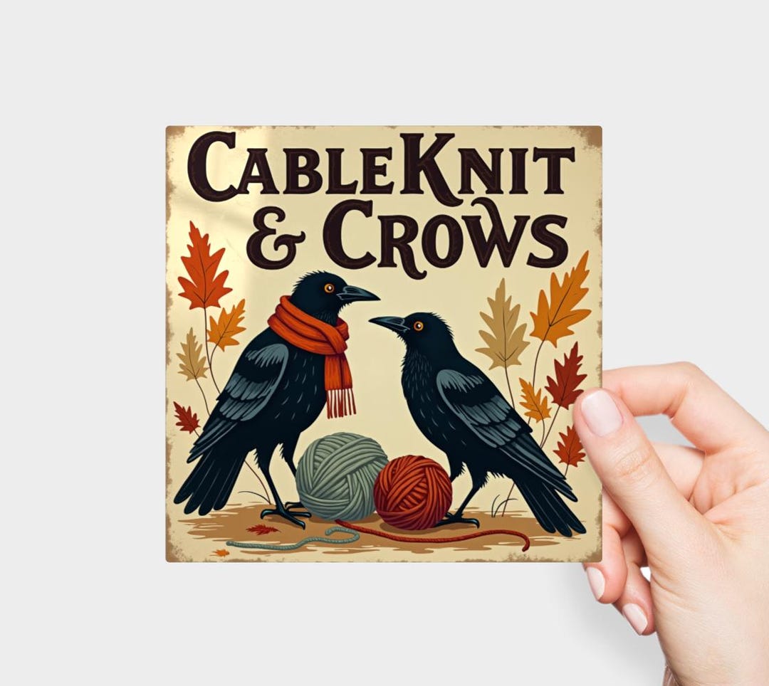 Cable Knit and Crows 5 Decal - Etsy