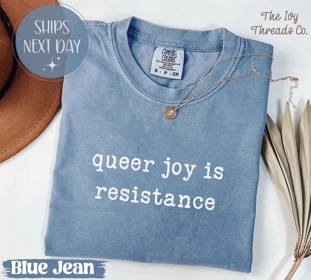 Comfort Colors® Queer Joy is Resistance T-shirt, Sweatshirt, Gift for ...