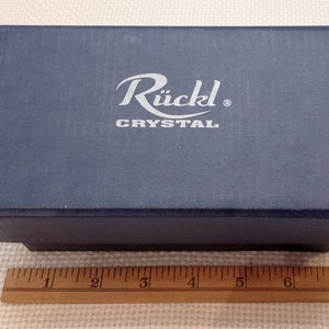 Pair of Ruckl Crystal Paperweights Inlaid With Czech Garnets, Bohemian ...