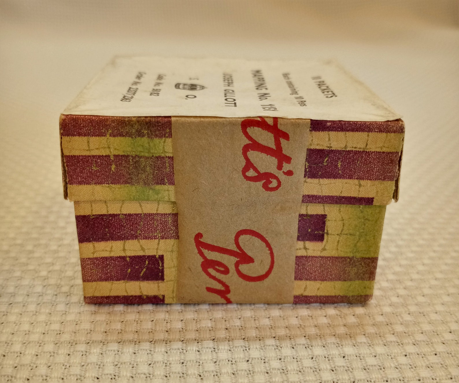 RARE Original Antique Gillott's Nib Box for 10 Packets of Mapping 1151 ...