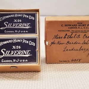 Set of 4 Hunt X-24 Silverine Nibs, Antique Nibs, C. Howard Hunt Pen ...